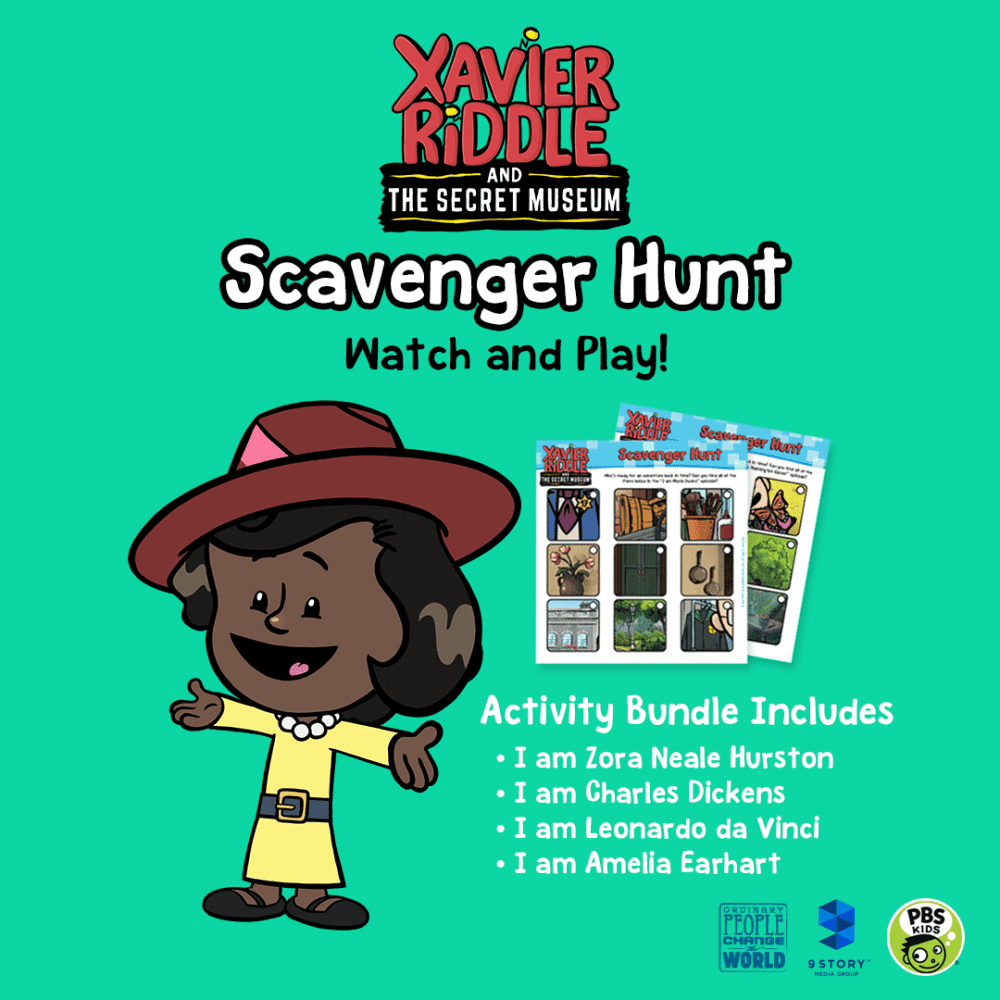 Xavier Riddle Scavenger Hunt Activity Sheets - 9 Story Media Group